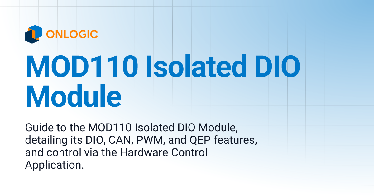 MOD110 Isolated DIO Module | OnLogic Support Documentation
