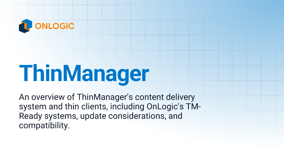ThinManager | OnLogic Support Documentation
